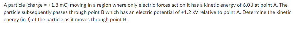 Solved A particle (charge =+1.8mC ) moving in a region where | Chegg.com