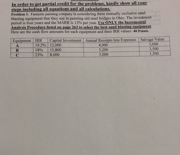 Solved der to get partial credit for the problems, kindly | Chegg.com