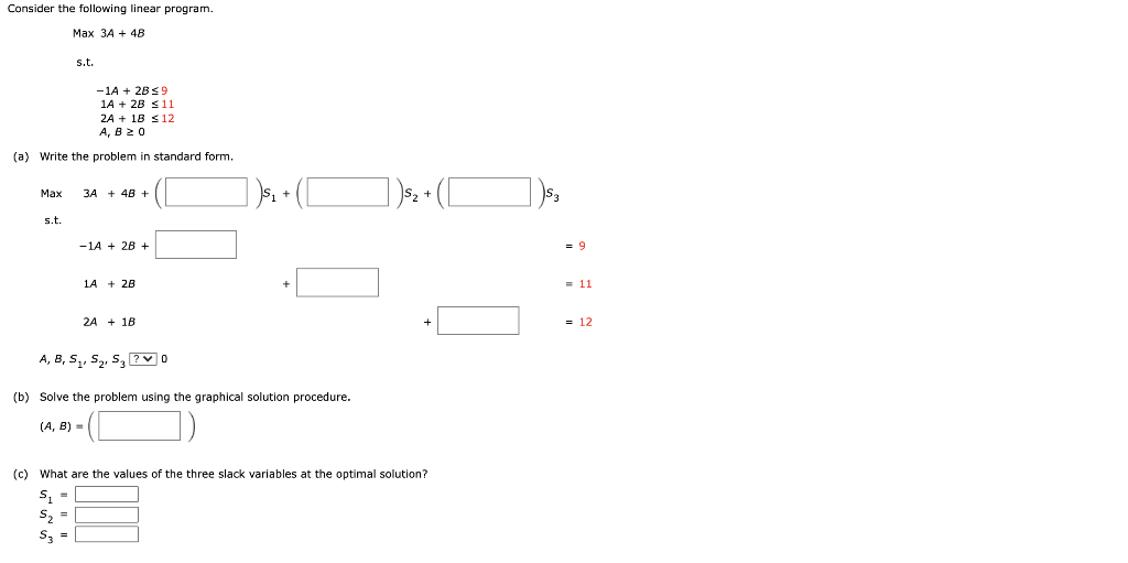 Solved Consider the following linear program. Max 3A + 48 | Chegg.com