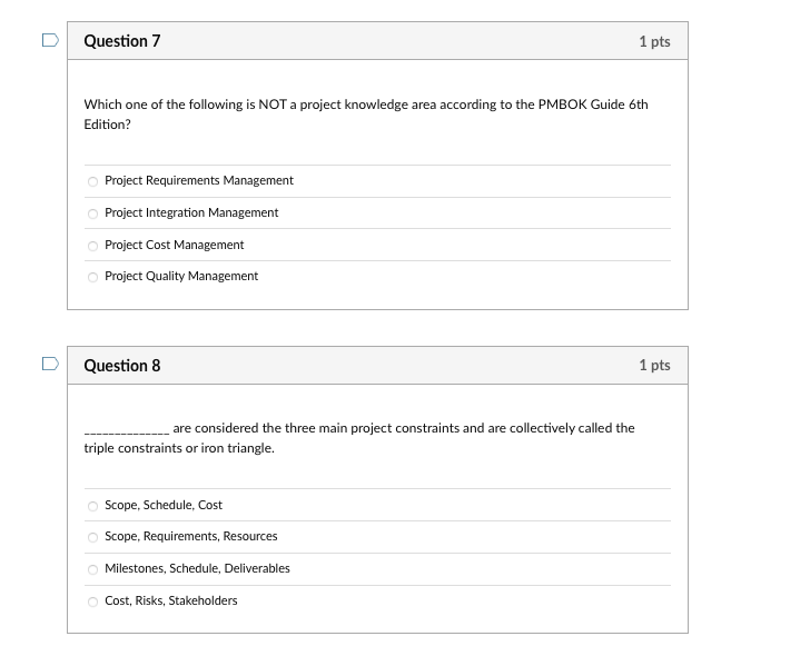 Solved Which one of the following is NOT a project knowledge | Chegg.com
