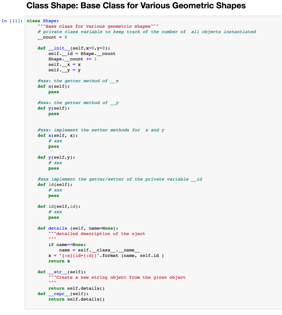 Solved HW#4.1: Python Class and Object-Oriented Programming | Chegg.com
