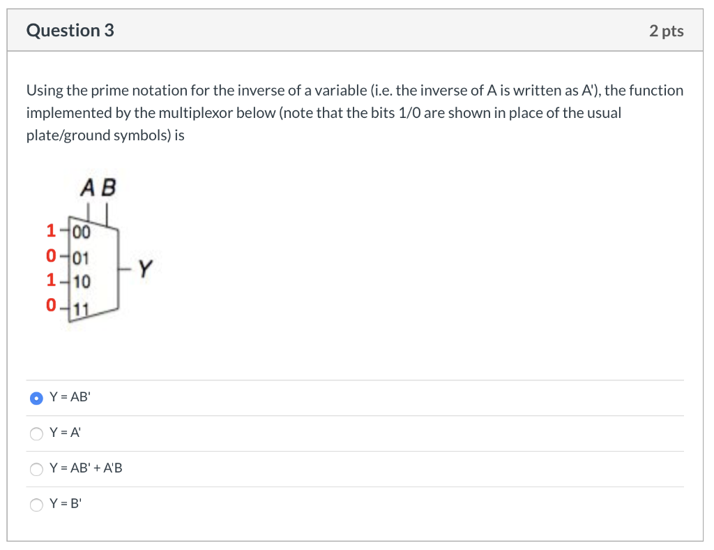 Solved Question 3 2 pts Using the prime notation for the | Chegg.com