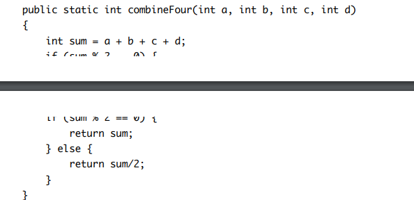 Solved Public Static Int Combinefourint A Int B Int C 