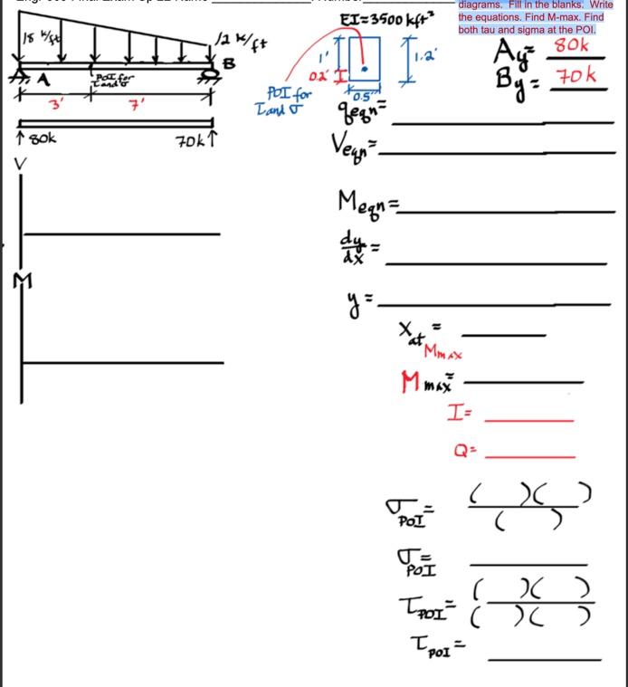 Solved For my mechanics of solids homework, how do draw and | Chegg.com