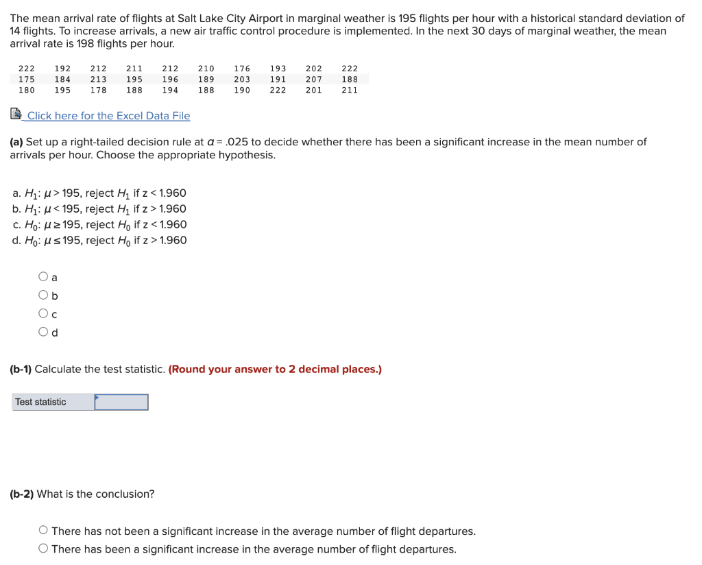 Solved The Mean Arrival Rate Of Flights At Salt Lake City