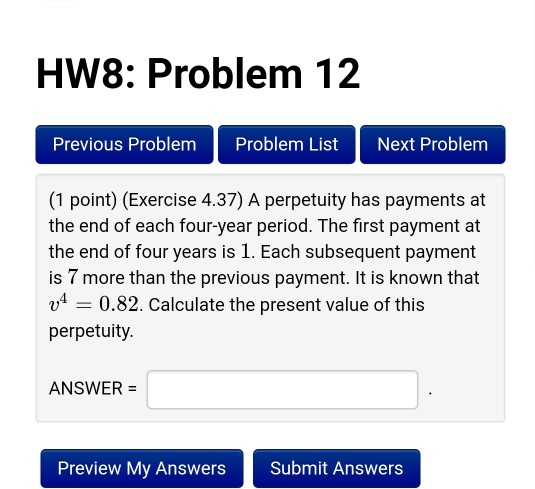 Solved HW8: Problem 12 Previous Problem Problem List Next | Chegg.com