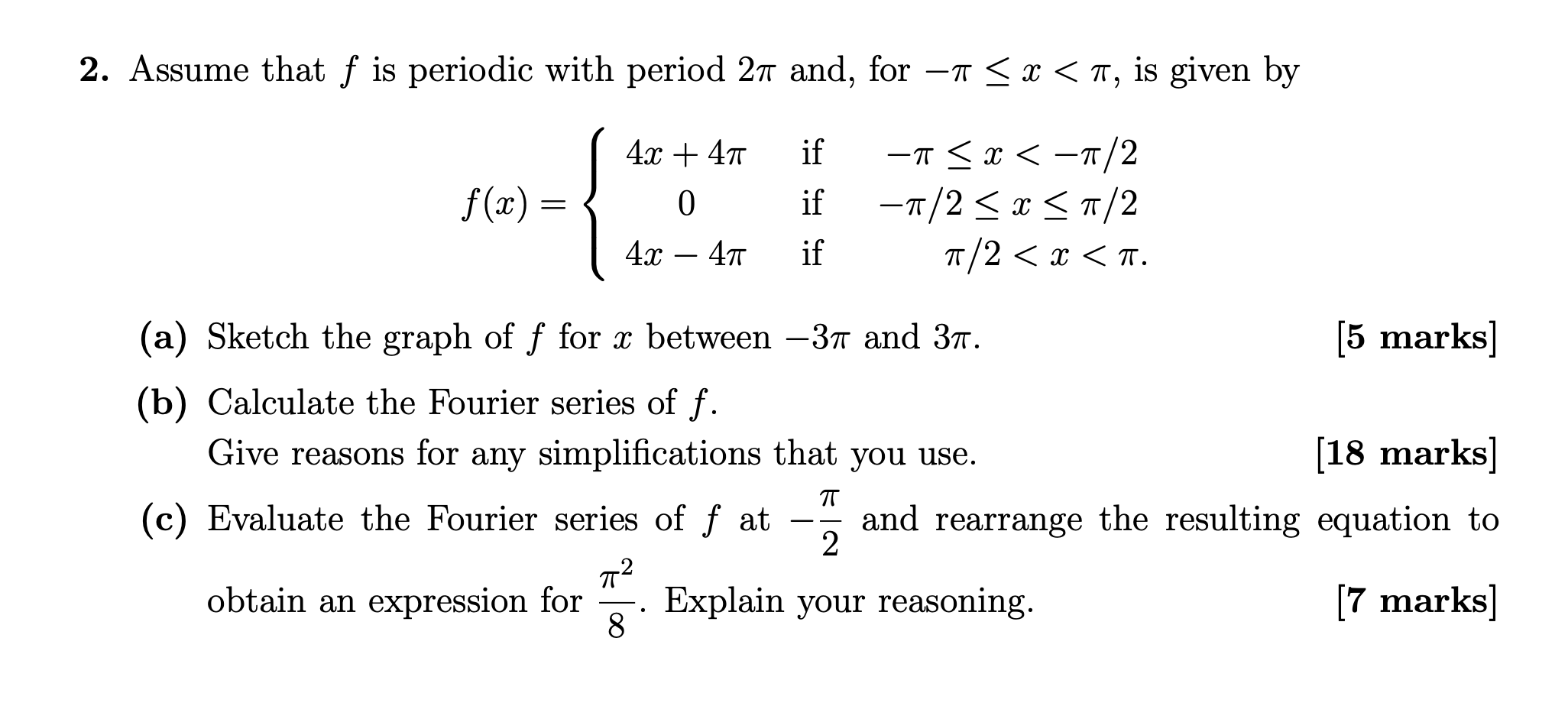 Solved 2. Assume that \\( f \\) is periodic with period \\( | Chegg.com