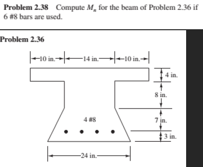 Solved Problem 2.38 Compute Mn for the beam of Problem 2.36 | Chegg.com