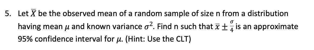 Solved Let Xˉ be the observed mean of a random sample of | Chegg.com