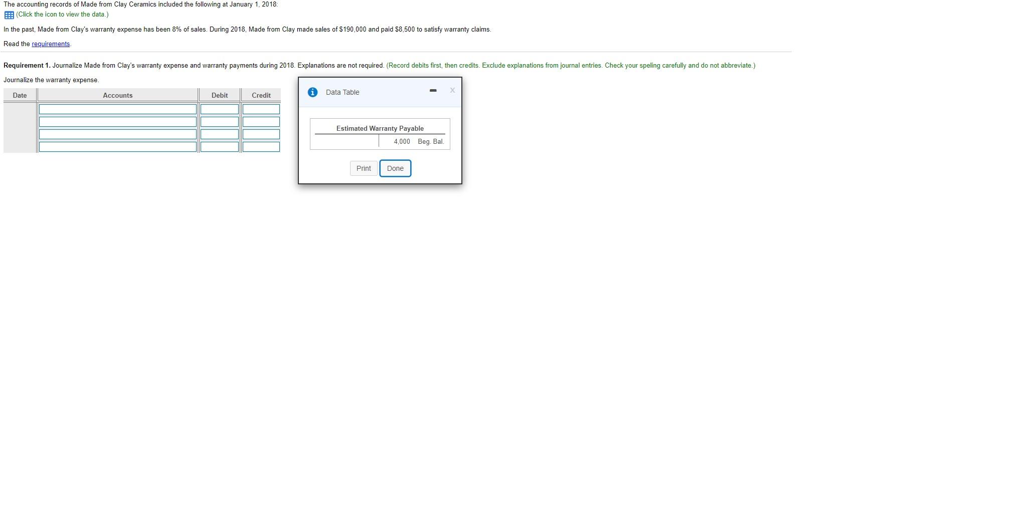 Solved The accounting records of Made from Clay Ceramics | Chegg.com