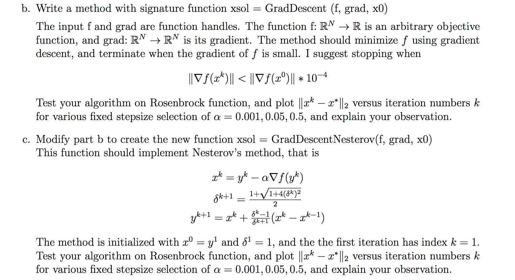 Solved a b. Write a method with signature function xsol | Chegg.com