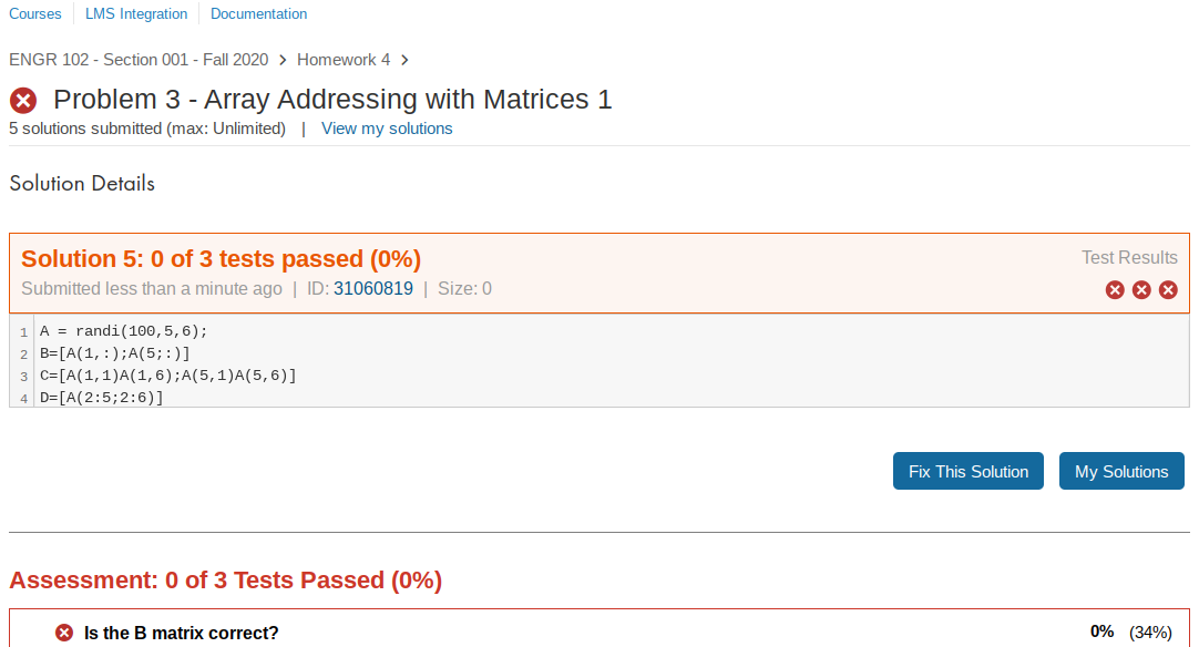 Courses LMS Integration Documentation ENGR 102 - | Chegg.com