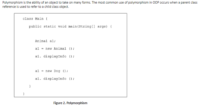 Solved Polymorphism is the ability of an object to take on | Chegg.com
