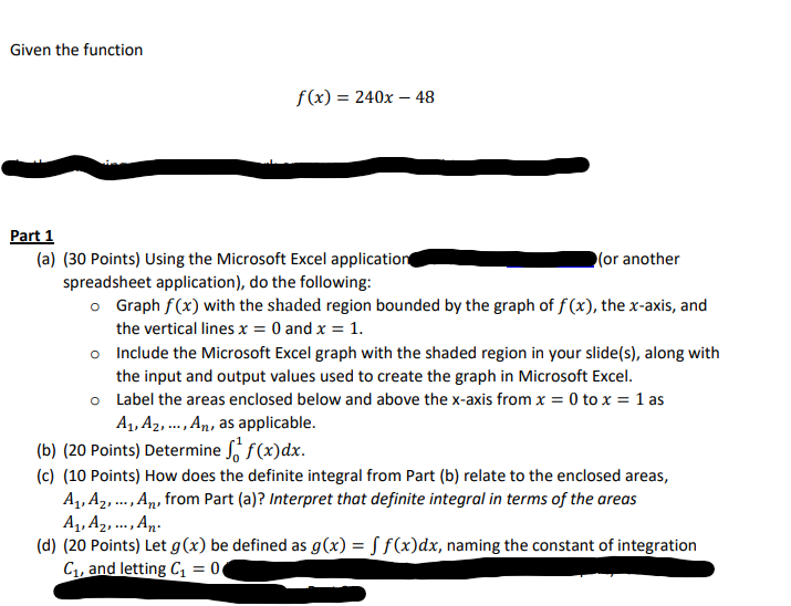 Solved Given the function f(x)=240x−48 Part 1 (a) (30 | Chegg.com