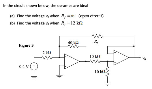 Solved In the circuit shown below, the op-amps are ideal (a) | Chegg.com