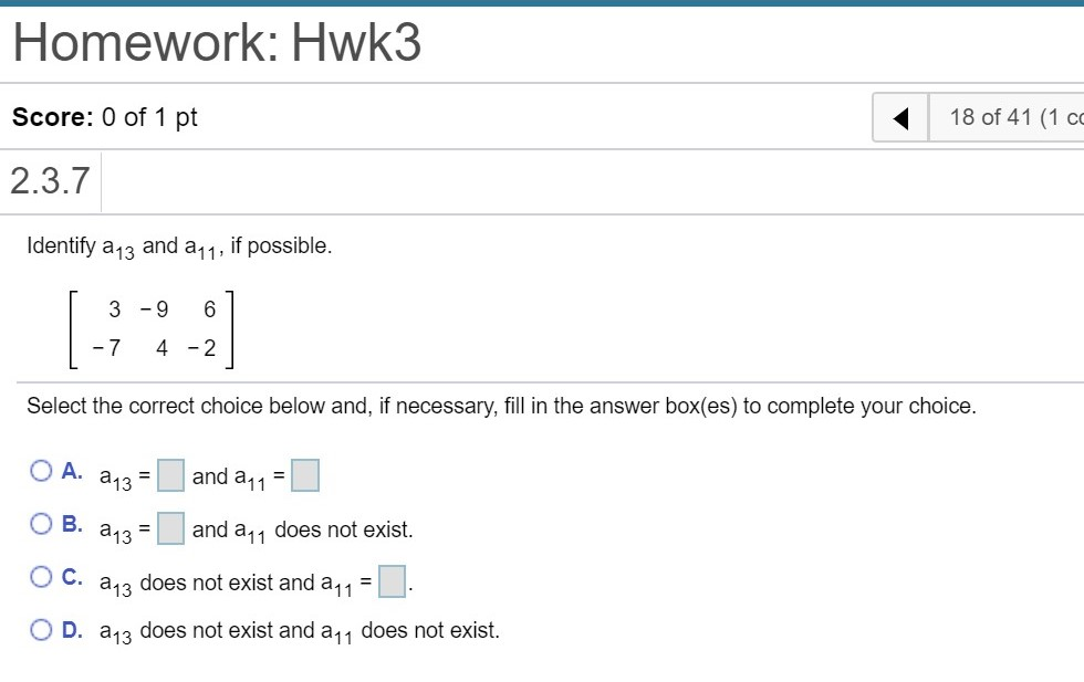 Solved Homework: Hwk3 Score: 0 of 1 pt 2.3.11 Perform the | Chegg.com