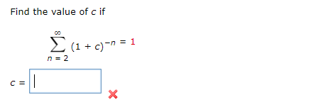 Solved Find the value of c if c= | Chegg.com