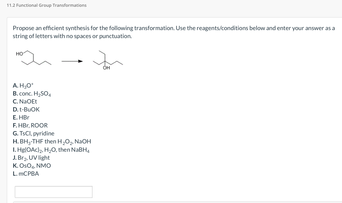 Solved 11.2 Functional Group Transformations Propose an | Chegg.com