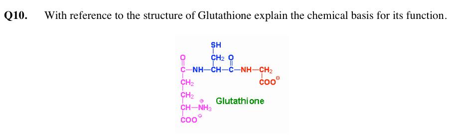 Solved With reference to the structure of Glutathione | Chegg.com