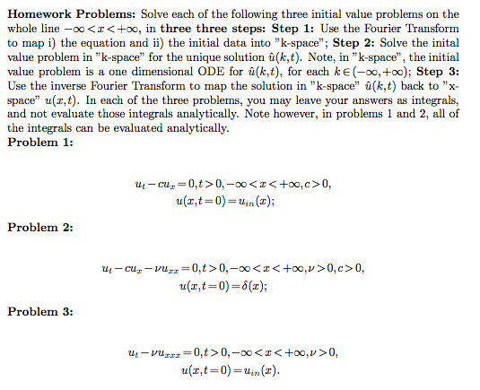 Solved Homework Problems: Solve each of the following three | Chegg.com