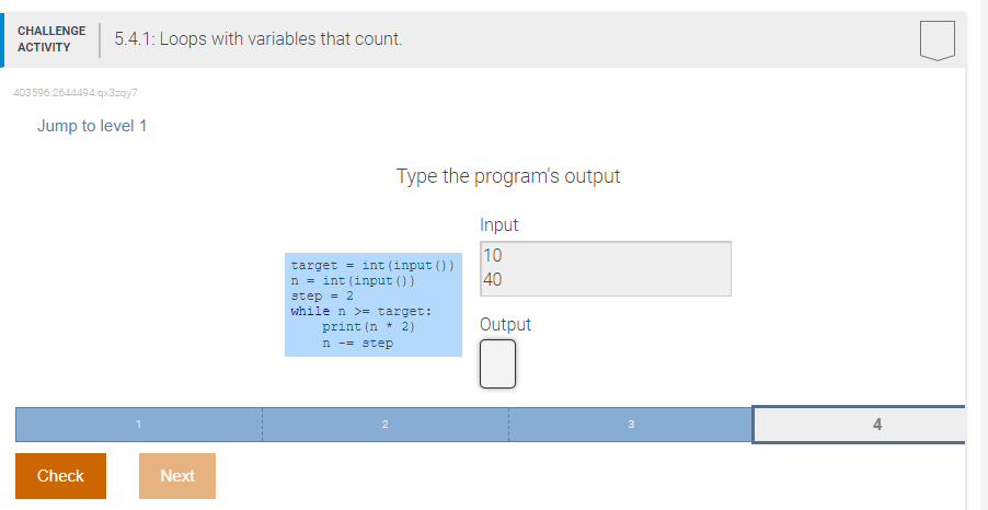 Solved CHALLENGE ACTIVITY 5.4.1: Loops with variables that | Chegg.com