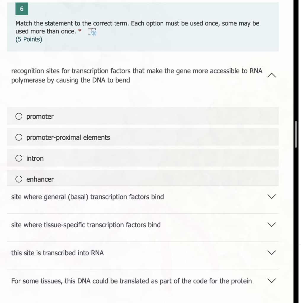 Solved Match the statement to the correct term. Each option | Chegg.com