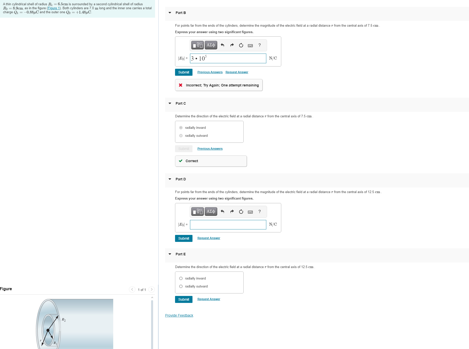 Solved A thin cylindrical shell of radius \( | Chegg.com