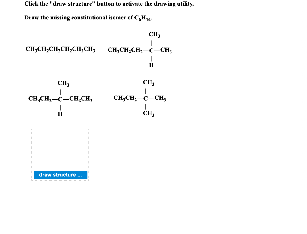 Solved Click the "draw structure" button to activate the | Chegg.com