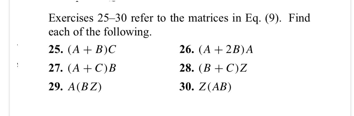 Solved The (2×2) matrices listed in Eq. (9) are used in | Chegg.com