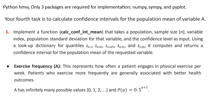 Solved Python hmw, Only 3 packages are required for | Chegg.com