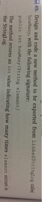 Solved 49. Design and code a new method to be exported from | Chegg.com