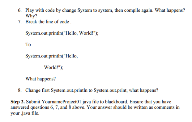 Solved Project 01. Introduction to BlueJ Project objectives: | Chegg.com