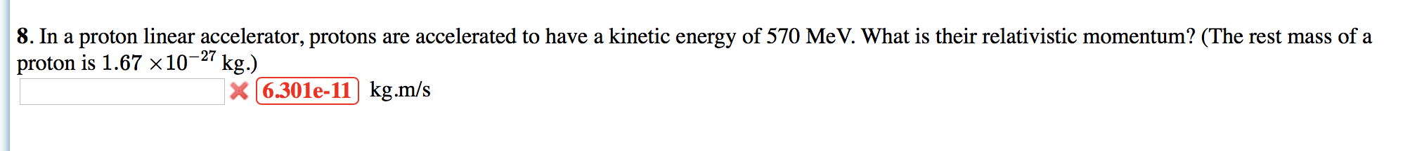 Solved 27 8. In a proton linear accelerator, protons are | Chegg.com