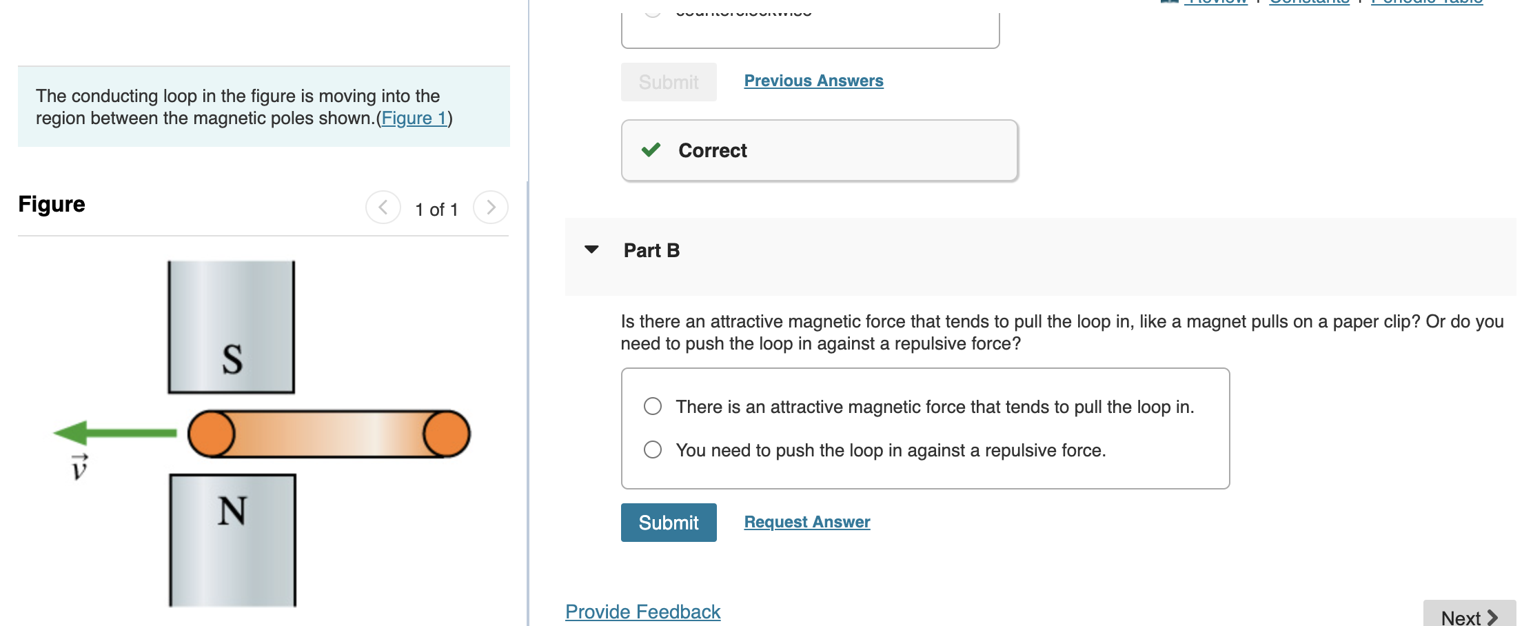 Solved The conducting loop in the figure is moving into the | Chegg.com