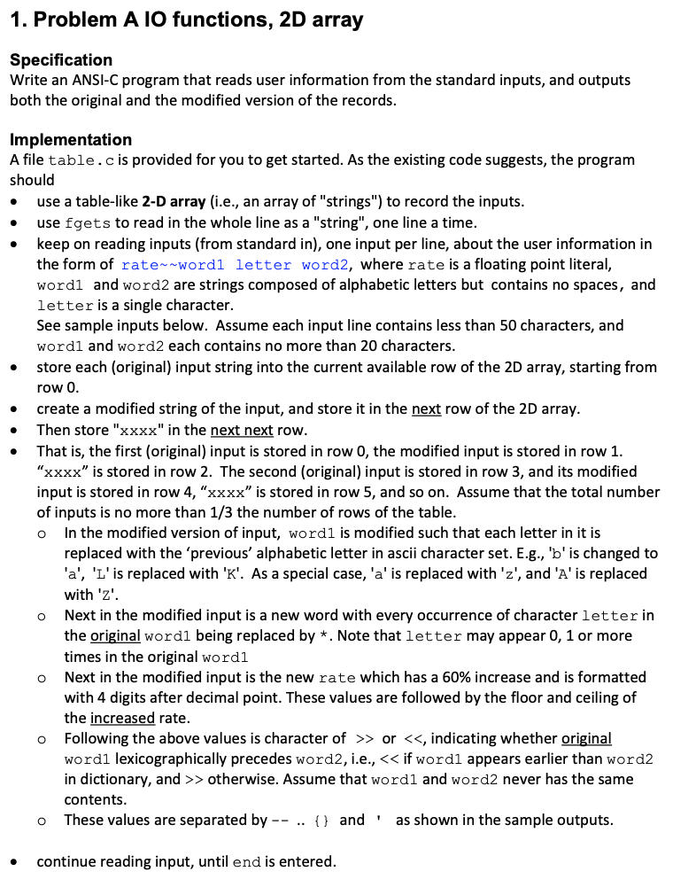 Solved Please solve this code in C programming language code | Chegg.com
