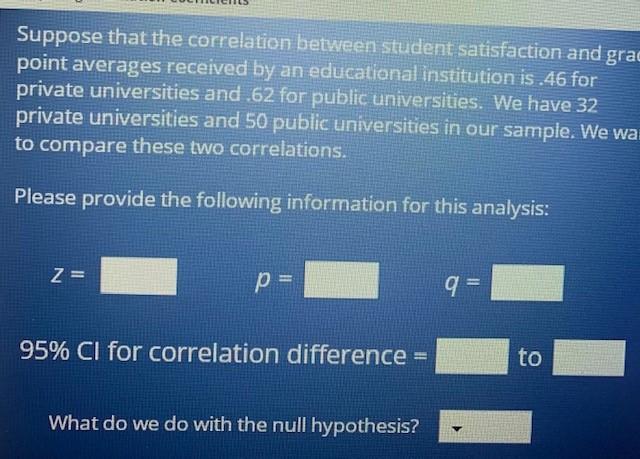 Solved Suppose that the correlation between student | Chegg.com