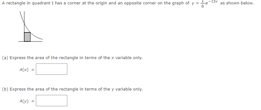Solved A rectangle in quadrant I has a corner at the origin | Chegg.com