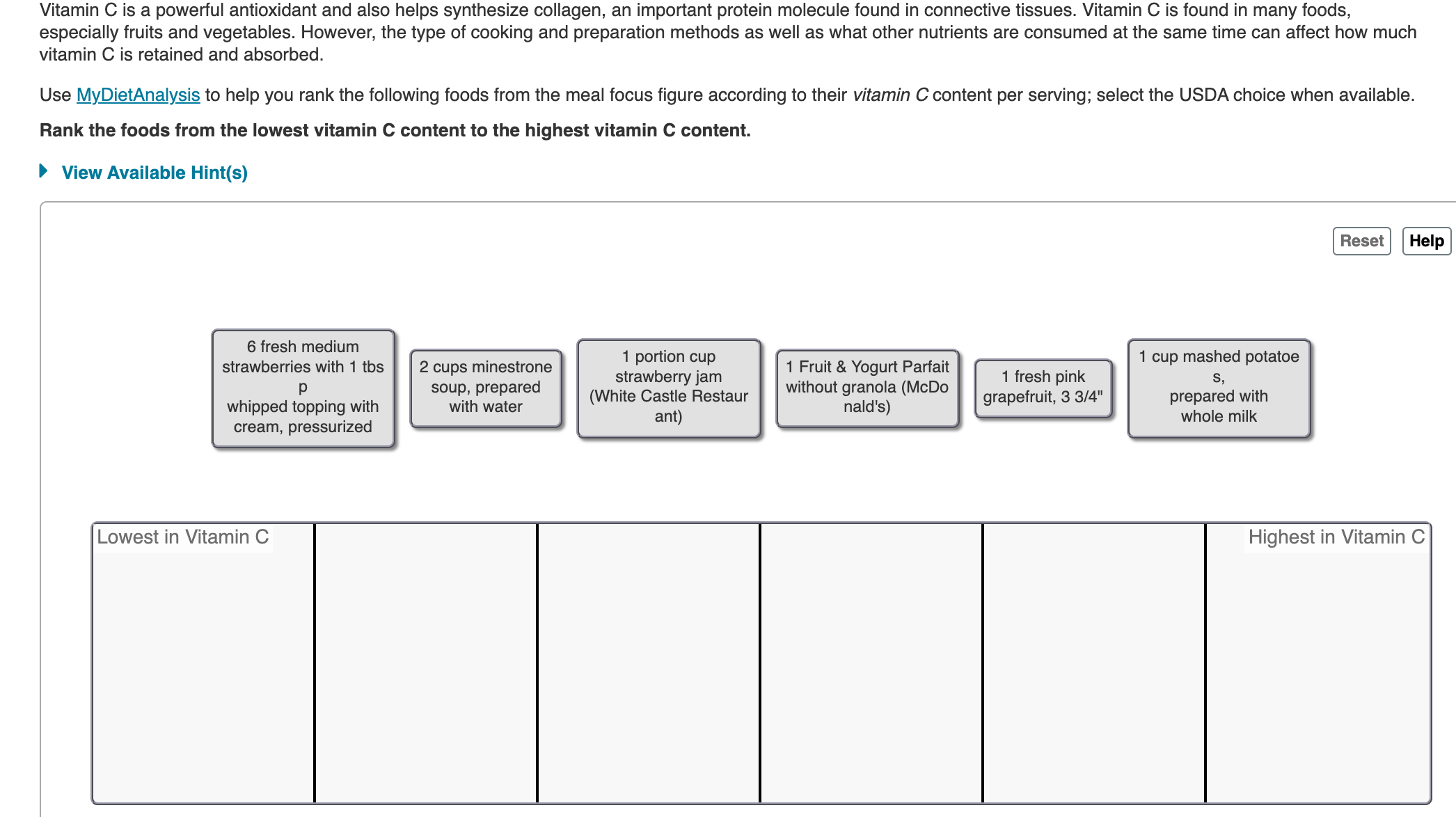 Solved Vitamin C is a powerful antioxidant and also helps | Chegg.com