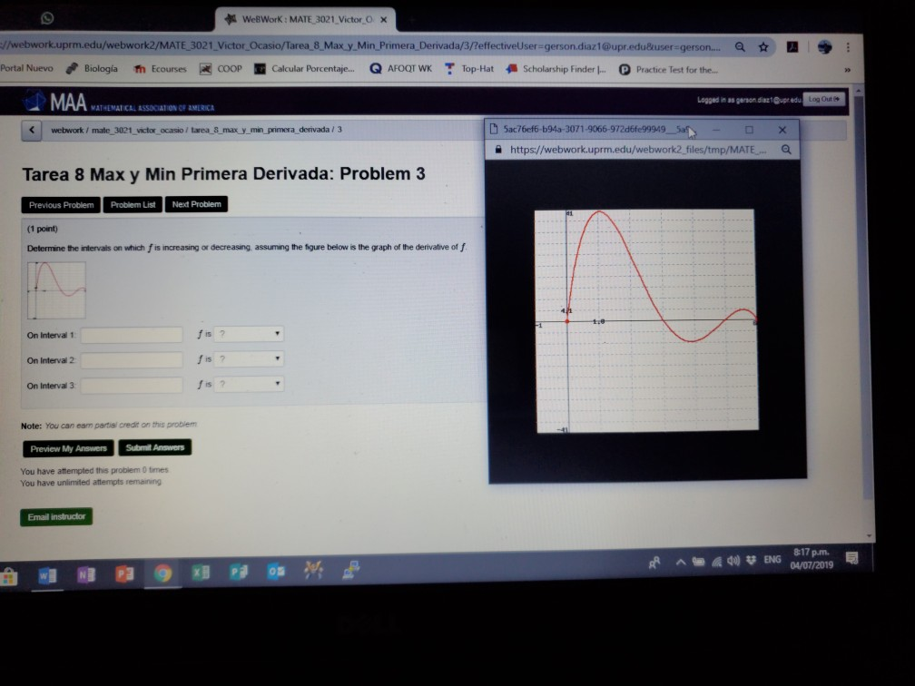 Solved WeBWork: MATE 3021 Victor O. x | Chegg.com