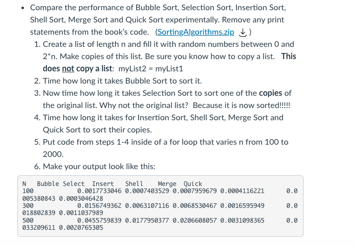 Solved bubbleSort.py : def bubbleSort(alist): for passnum in | Chegg.com