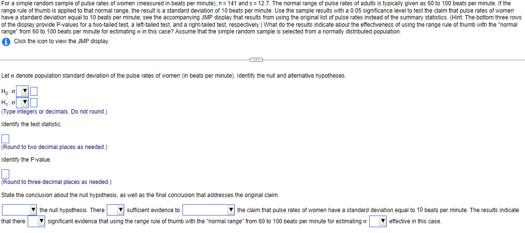 Solved range" from 60 to 100 beats per minute for estimating | Chegg.com