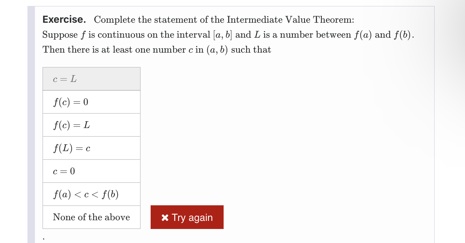 Solved Exercise. Complete the statement of the Intermediate | Chegg.com