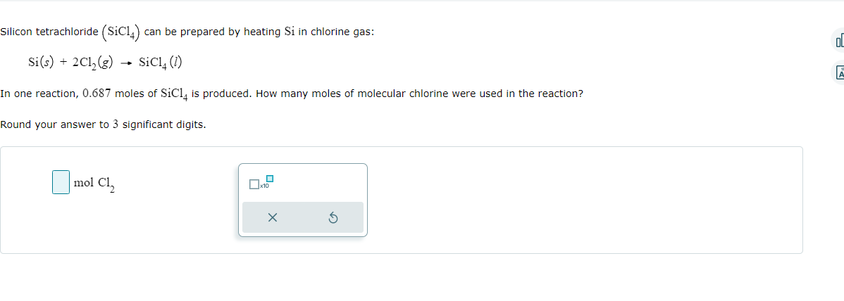 Solved Silicon tetrachloride (SiCl4) can be prepared by | Chegg.com