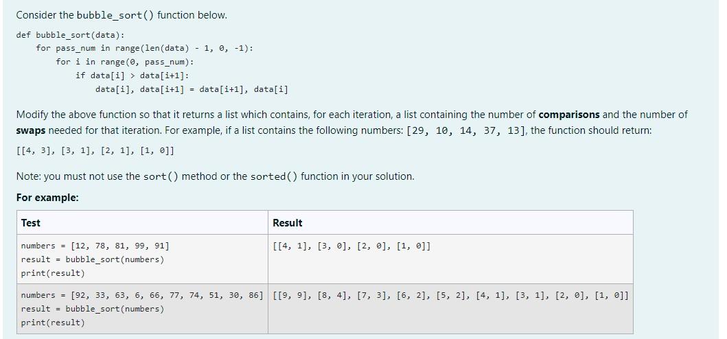 Solved Consider the selection_sort() function below: def | Chegg.com