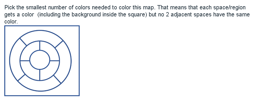 Solved Pick the smallest number of colors needed to color | Chegg.com