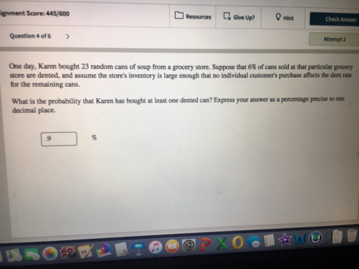 Solved ignment Score: 445/600 C½ Give Up? 。Hint Resources | Chegg.com