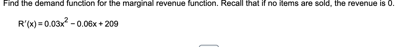 Solved Find the demand function for the marginal revenue | Chegg.com
