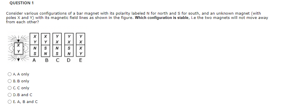 Solved QUESTION 1 Consider various configurations of a bar | Chegg.com