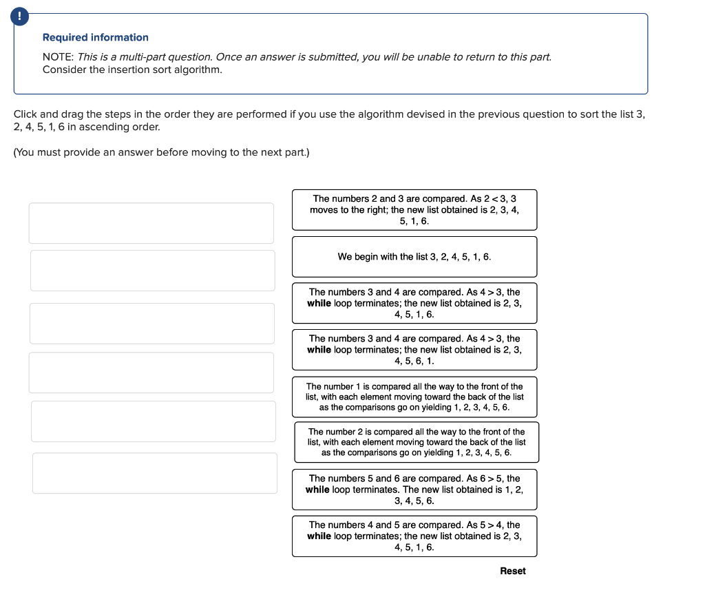 Solved Required information NOTE: This is a multi-part | Chegg.com