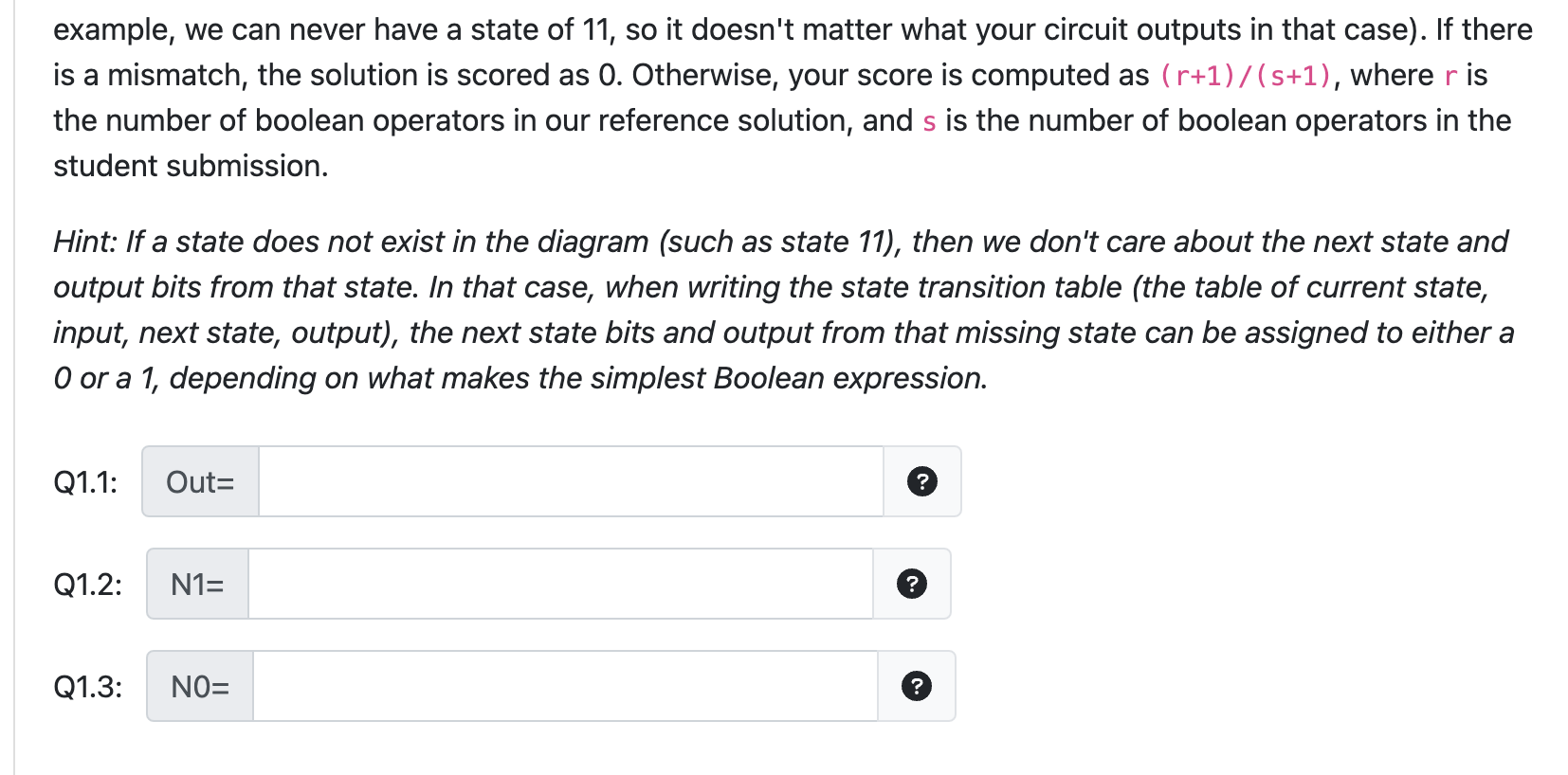 Solved Consider the following state diagram of a FSM: Note | Chegg.com